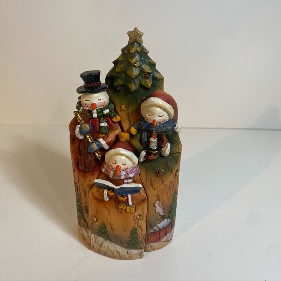 Holiday | Snowmen Carolers Nesting Stacking Set Of 4 Christmas ...